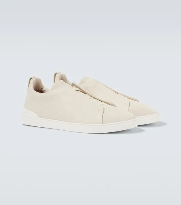 Zegna Triple Stitch Sneakers - Beige