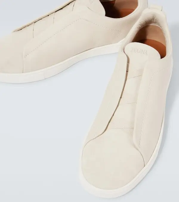 Zegna Triple Stitch Sneakers - Beige
