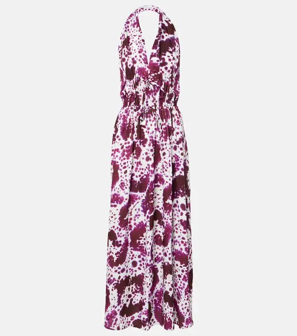 Dries Van Noten Printed Maxi Dress - Pink