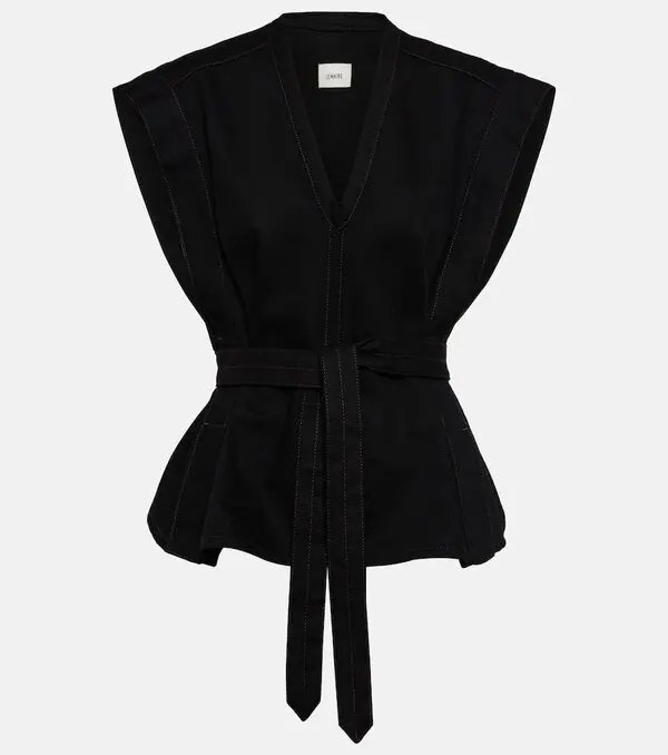 LEMAIRE Chasuble Belted Denim Top - Black