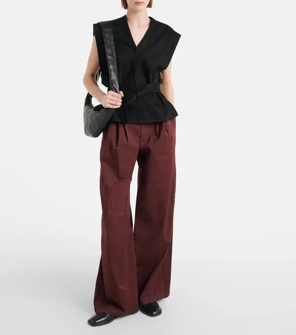 LEMAIRE Chasuble Belted Denim Top - Black