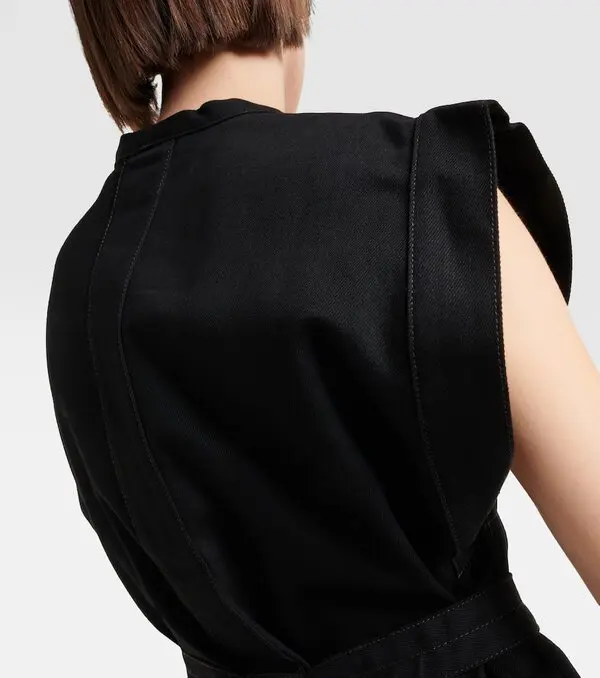 LEMAIRE Chasuble Belted Denim Top - Black