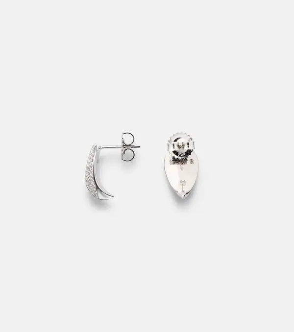SUZANNE KALAN 18kt White Diamond Stud Earrings
