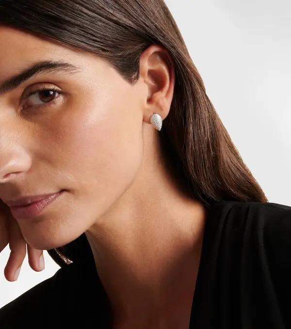 SUZANNE KALAN 18kt White Diamond Stud Earrings