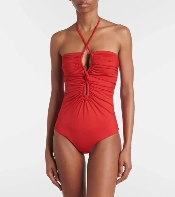 Johanna Ortiz Coral Reef Gathered Swimsuit