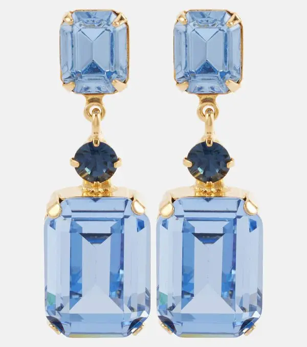 JENNIFER BEHR Justine Gold-plated Drop Earrings - Blue