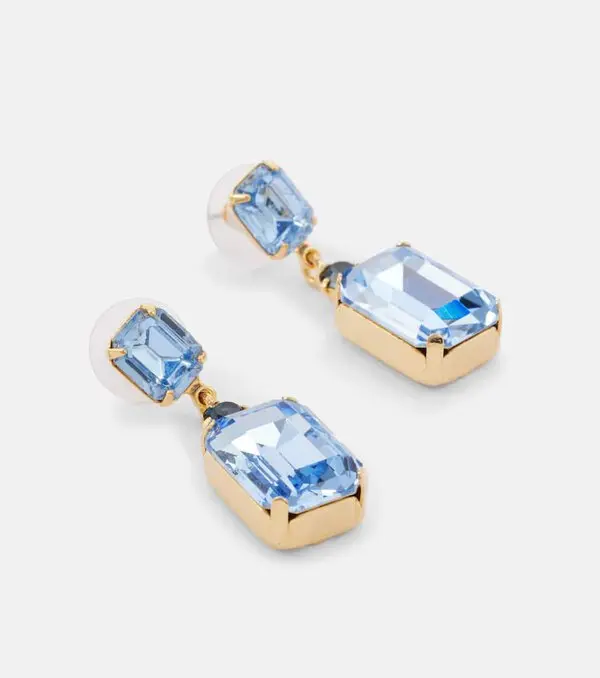 JENNIFER BEHR Justine Gold-plated Drop Earrings - Blue