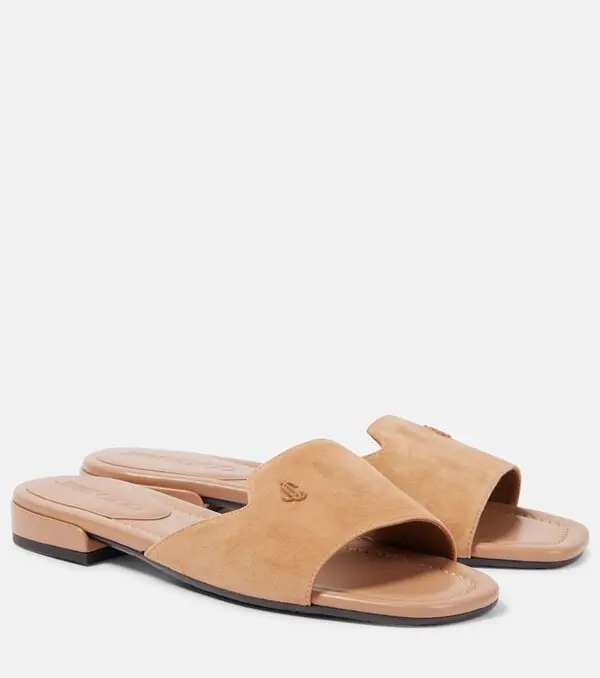 JIMMY CHOO Dina Suede Slides