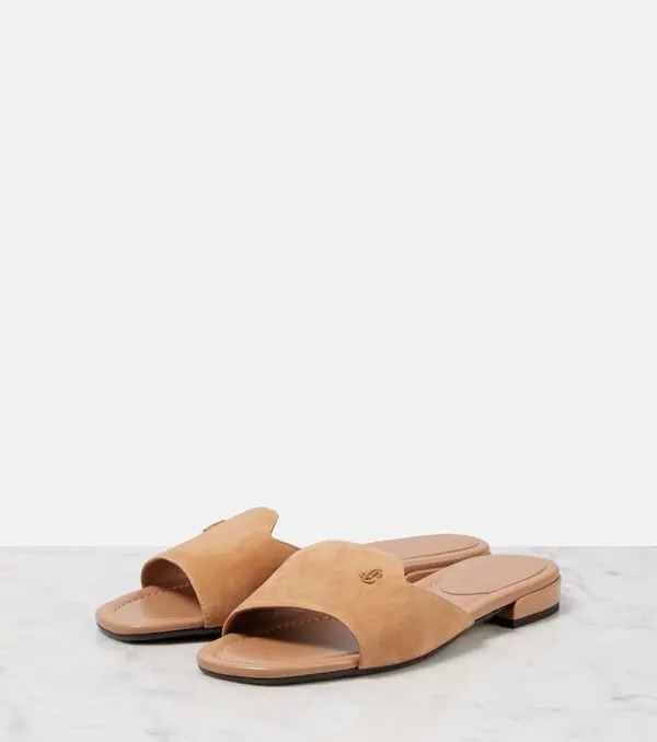 JIMMY CHOO Dina Suede Slides