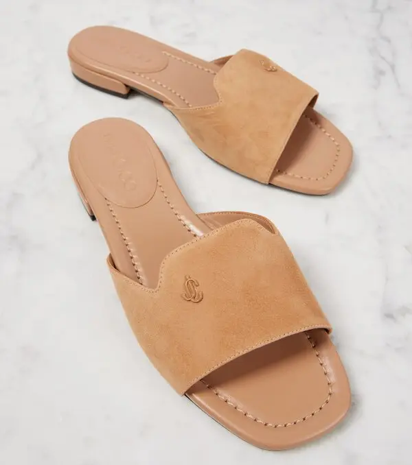 JIMMY CHOO Dina Suede Slides