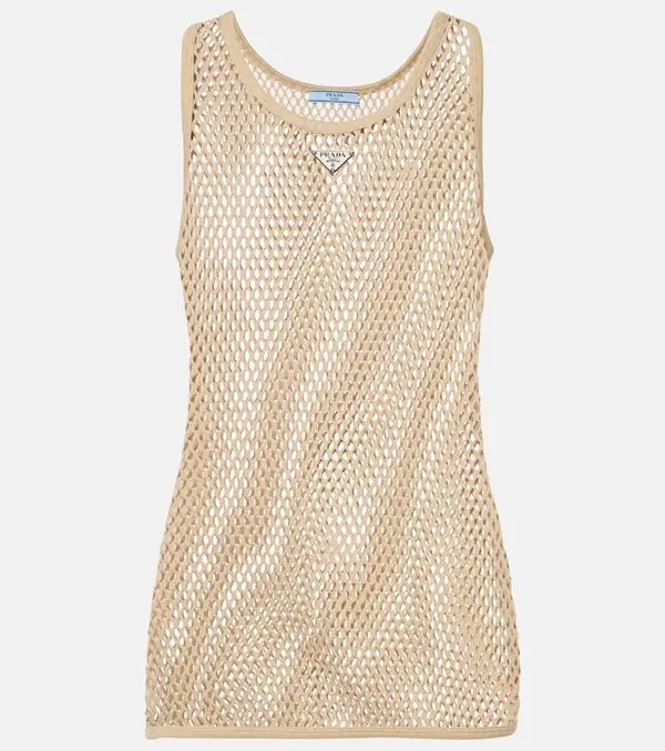 Prada Sheer Cotton Tank Top