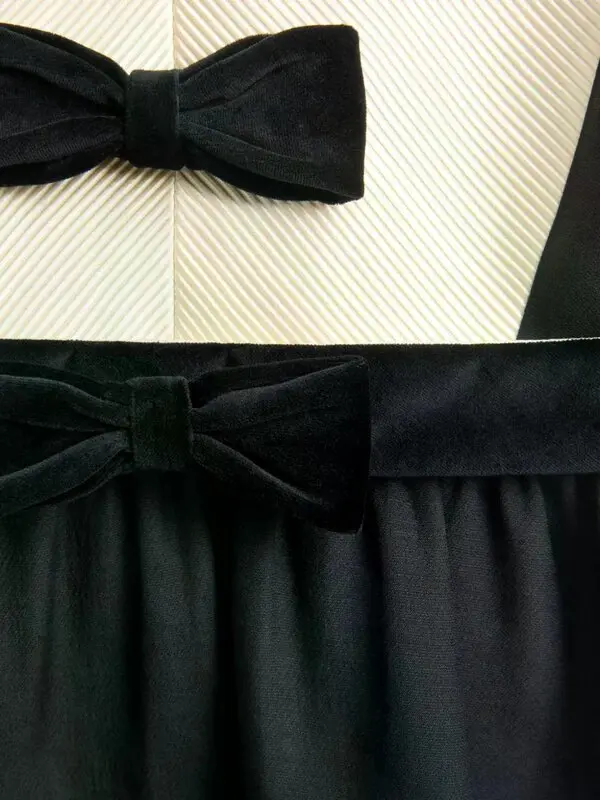Valentino Garavani Crepe Couture Bow-detail Mini Dress - Black