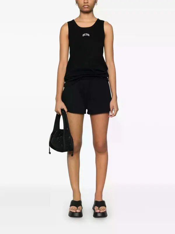 Gcds Logo-embroidered Tank Top - Black