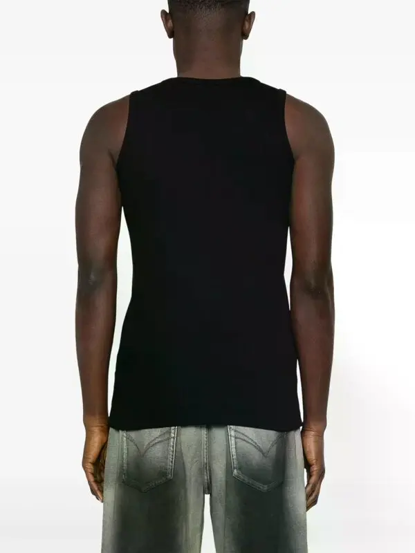 Gcds Logo-embroidered Tank Top - Black