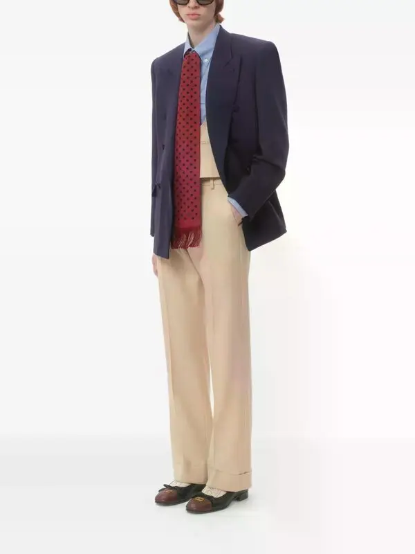 Valentino Garavani Double-breasted Gabardine Jacket - Blue