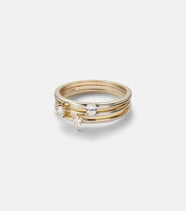 STONE AND STRAND 14kt Yellow Diamond Heart Ring - Gold