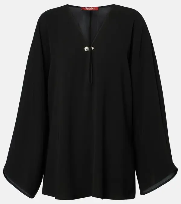 Max Mara Umile Cady Blouse - Black