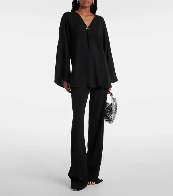 Max Mara Umile Cady Blouse - Black