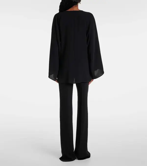Max Mara Umile Cady Blouse - Black