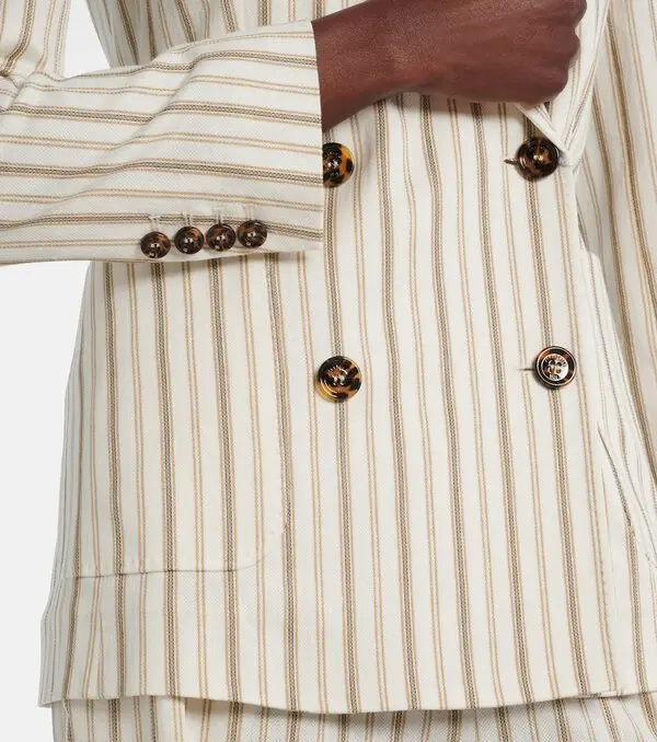 Max Mara Pensile Cotton And Linen Blazer - Purple
