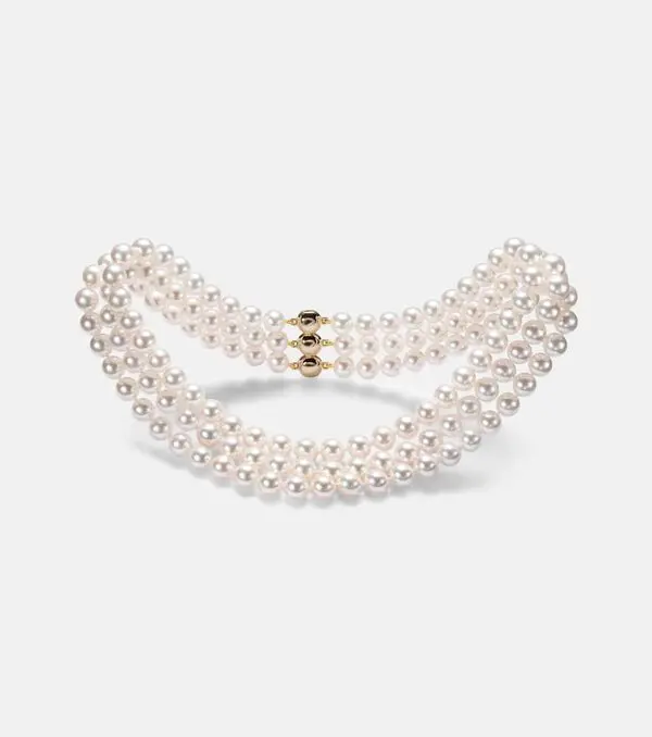 BUCHERER FINE JEWELLERY Grace 18kt Gold Necklace With Akoya Pearls - White