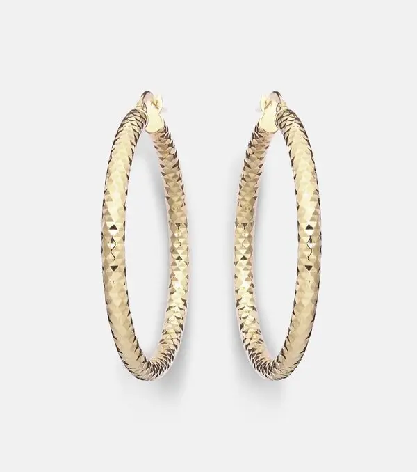 STONE AND STRAND 14kt Yellow Hoop Earrings - Gold