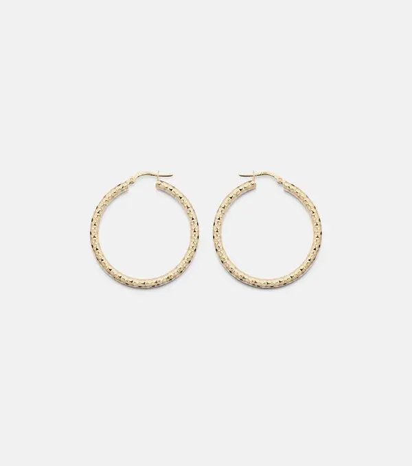 STONE AND STRAND 14kt Yellow Hoop Earrings