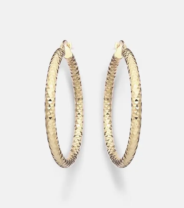 STONE AND STRAND 14kt Yellow Hoop Earrings - Gold