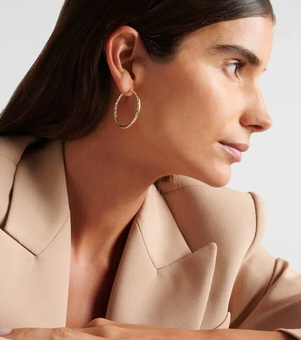 STONE AND STRAND 14kt Yellow Hoop Earrings