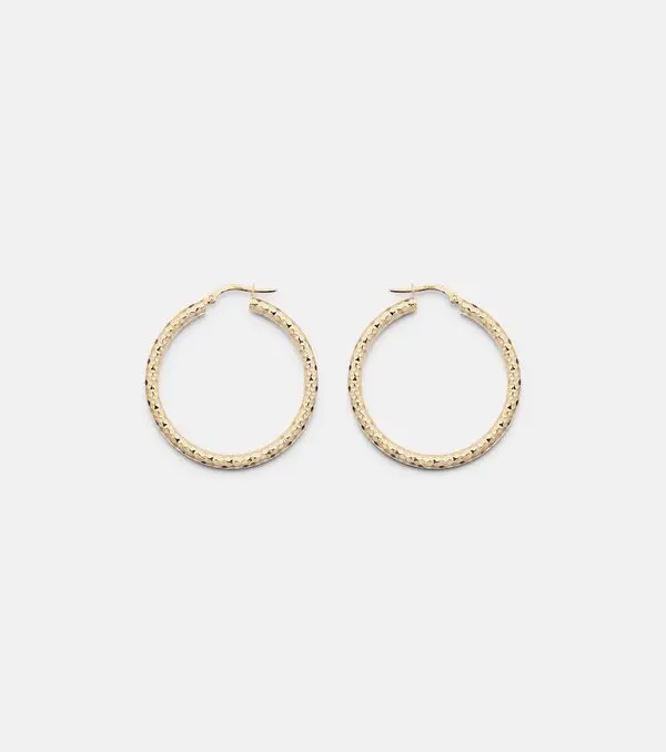 STONE AND STRAND 14kt Yellow Hoop Earrings