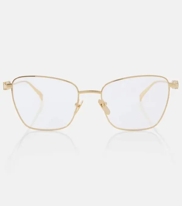 Gucci Embellished Cat-eye Glasses - Gold