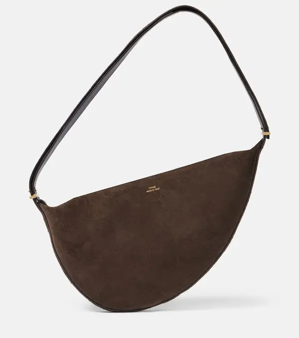 TOTEME Scooped Suede Shoulder Bag - Brown