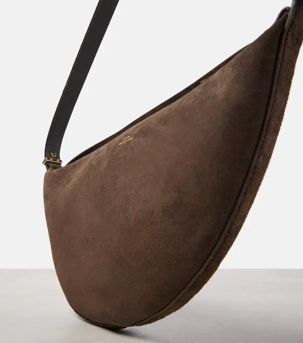 TOTEME Scooped Suede Shoulder Bag - Brown