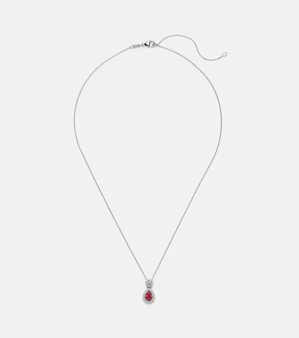 BUCHERER FINE JEWELLERY Classics 18kt White Gold Pendant Necklace With Ruby - Silver