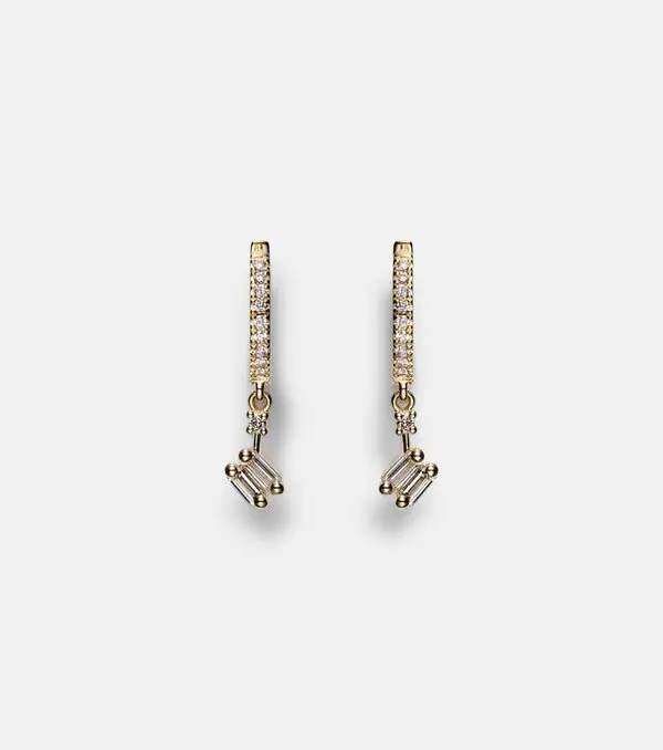 SUZANNE KALAN 18kt Drop Earrings With Diamonds - Gold