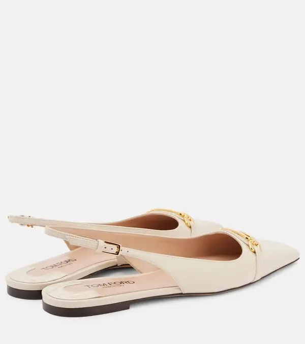 TOM FORD Patent Leather Slingback Flats