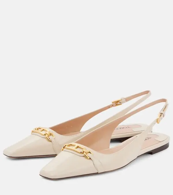 TOM FORD Patent Leather Slingback Flats