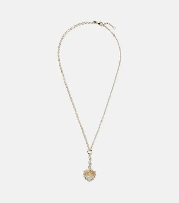 FOUNDRAE Love 18kt Necklace With Diamonds - Gold