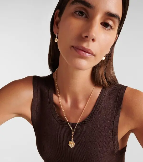 FOUNDRAE Heart Chain Necklace With Diamonds
