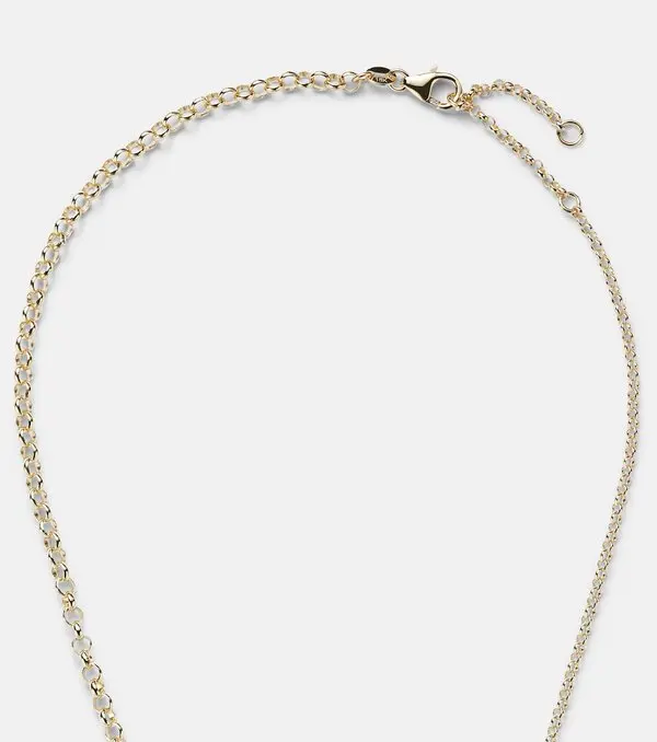 FOUNDRAE Heart Chain Necklace With Diamonds