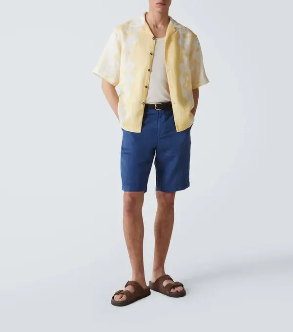 Fedeli Ajaccio Linen Bermuda Shorts