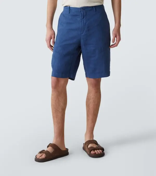 Fedeli Ajaccio Linen Bermuda Shorts