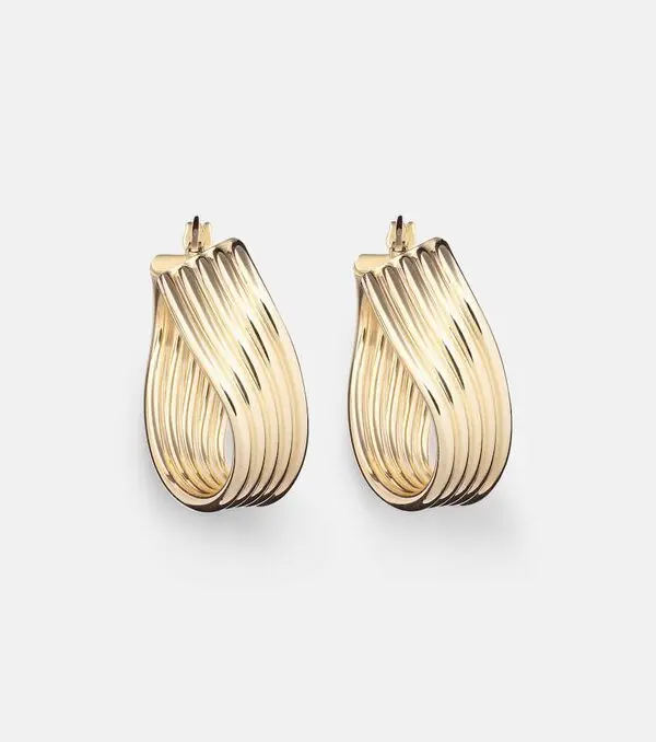 STONE AND STRAND - Stone And Strand Swerve 10kt Gold Hoop Earrings