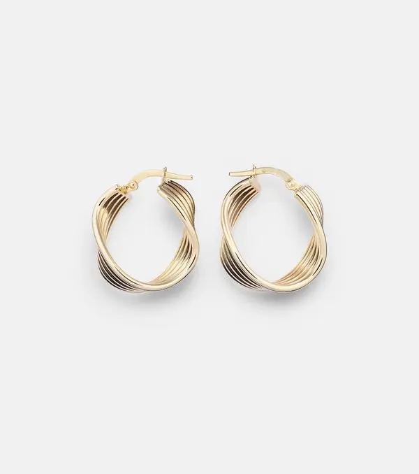 STONE AND STRAND - Stone And Strand Swerve 10kt Gold Hoop Earrings