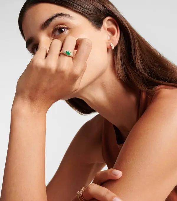 STONE AND STRAND 14kt Emerald And Diamond Ring