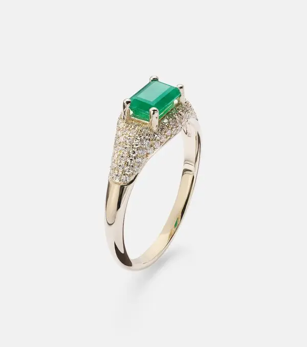 STONE AND STRAND 14kt Emerald And Diamond Ring
