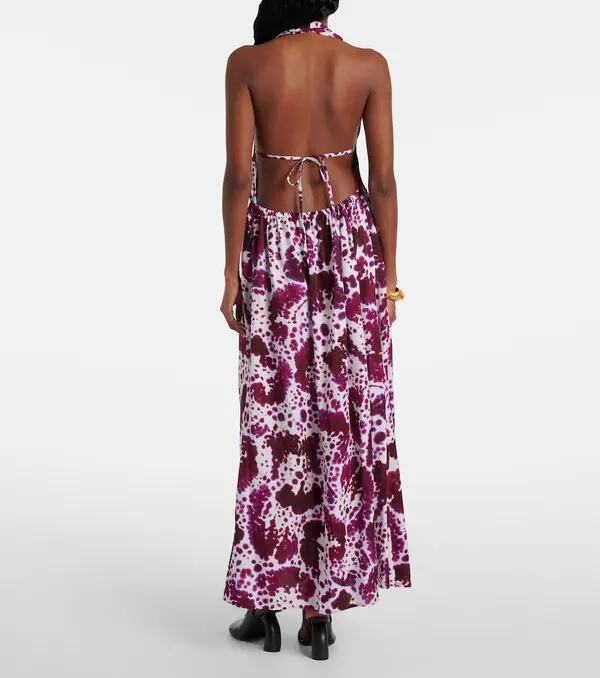 Dries Van Noten Printed Maxi Dress - Pink