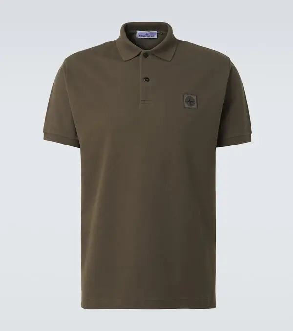 Stone Island Compass Cotton Piqué Polo Shirt