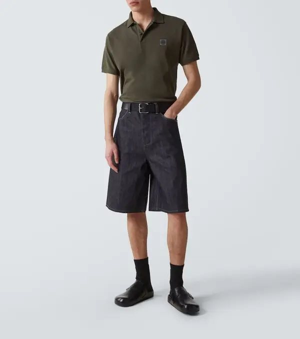 Stone Island Compass Cotton Piqué Polo Shirt