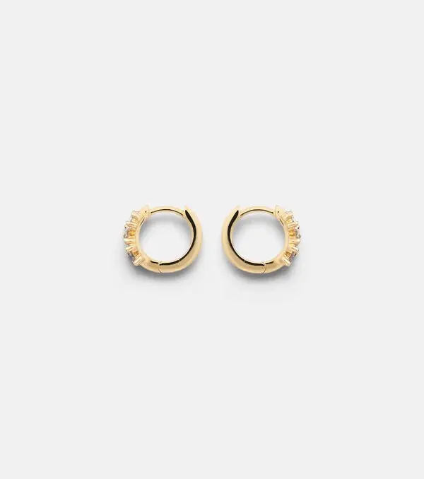 SUZANNE KALAN 18kt Yellow Diamond Huggie Earrings - Gold